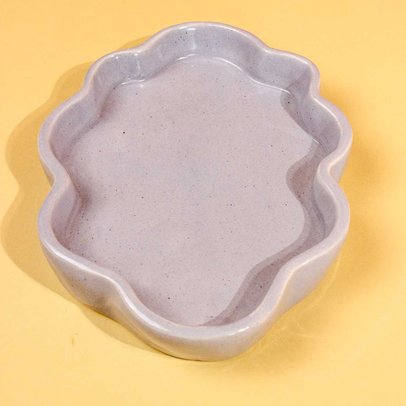 Buy Handmade Lavender Ceramic Cloud Plate Online On Zwende