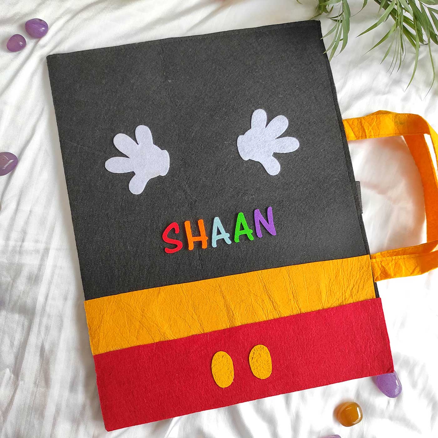 Buy Personalized Handmade Mickey Mouse Theme Felt Kids Craft Folder ...