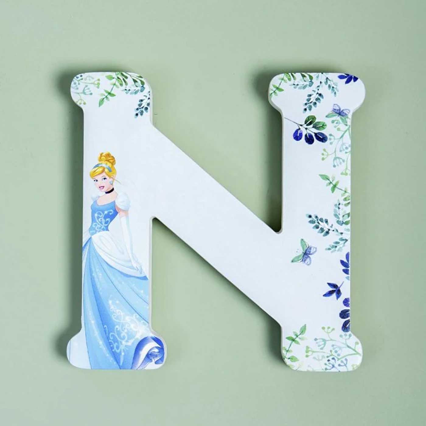 Buy Handmade Blue Princess Theme MDF Wood 3D Wall Letter For Kids - N ...