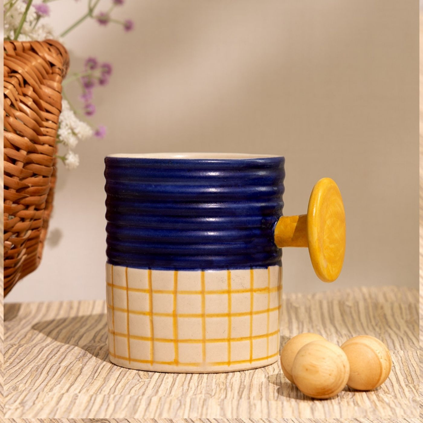 Buy Nargis Mug With Knob Handle Online On Zwende