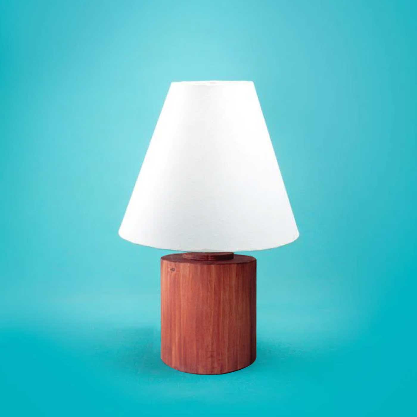 Buy Plain Cone Tabletop Lamp - Dark Solid Base Online On Zwende