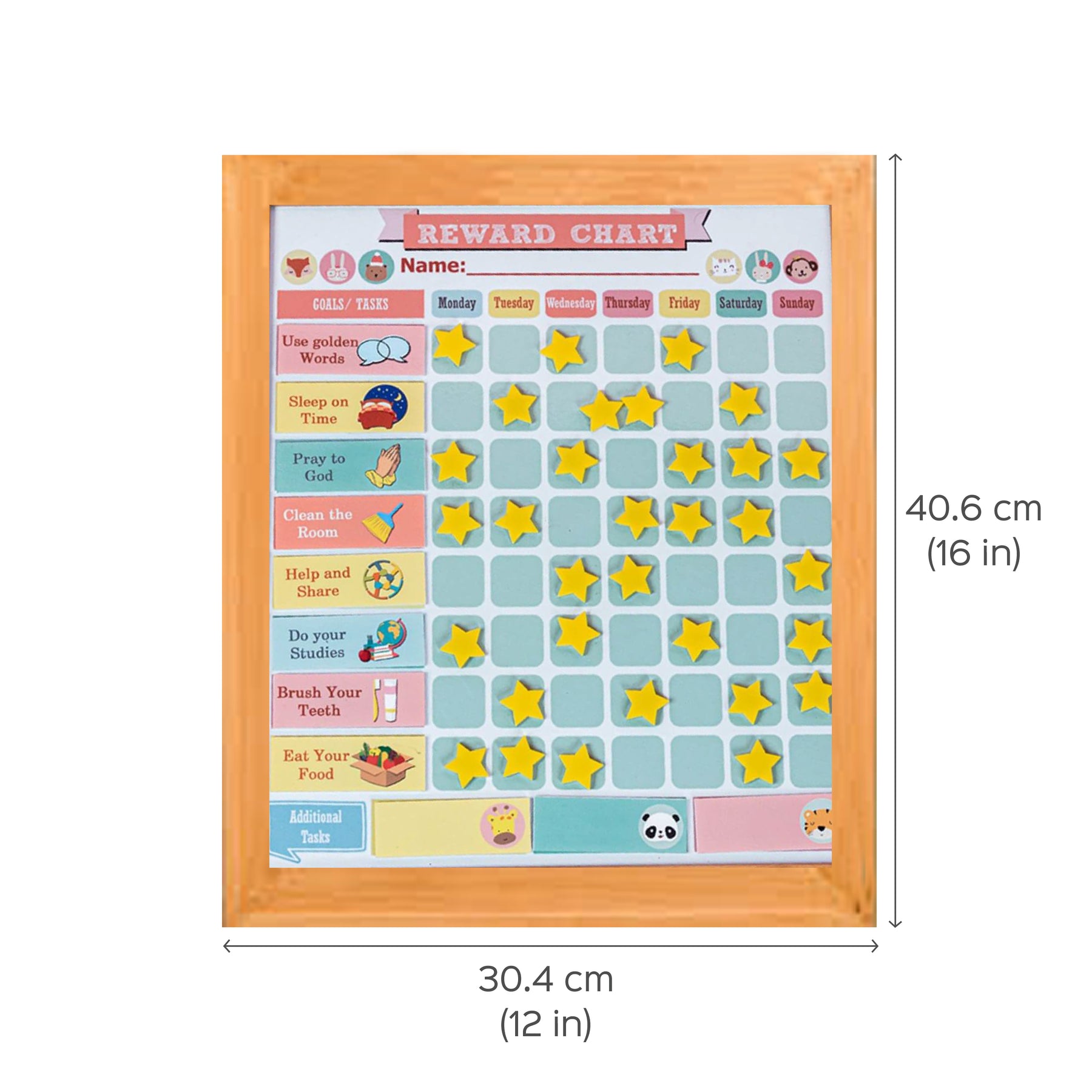 Buy Habits & Achievements Wooden Reward Chart For Kids Online On Zwende