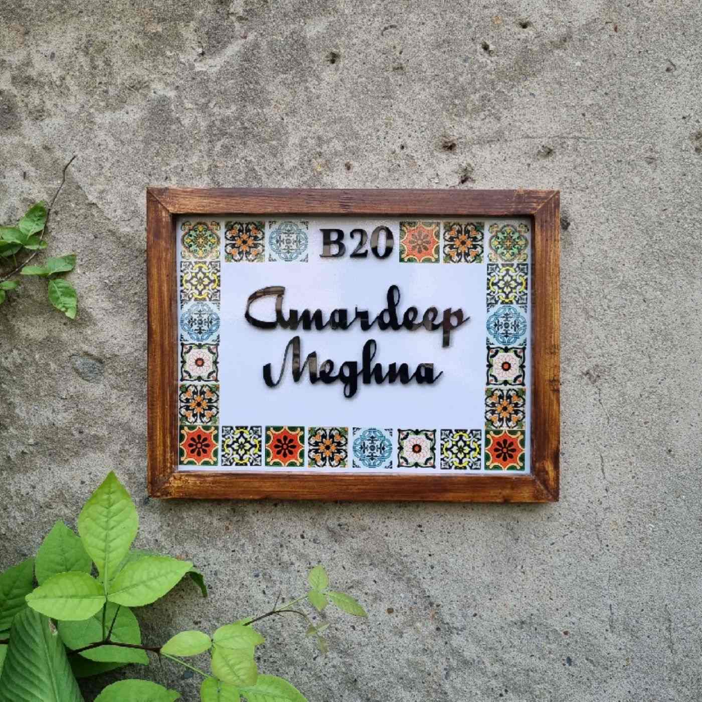 Buy Personalized Moroccan Design Printed Nameplate with 3D Letters ...