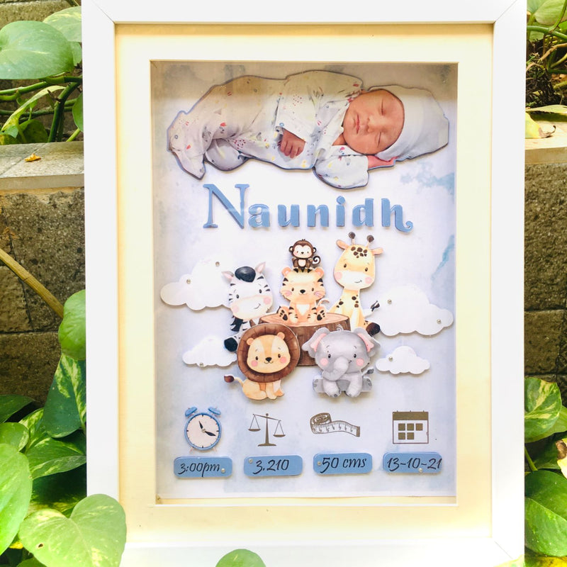 Personalized Kids Shadow Box Frame with Lights – Zwende