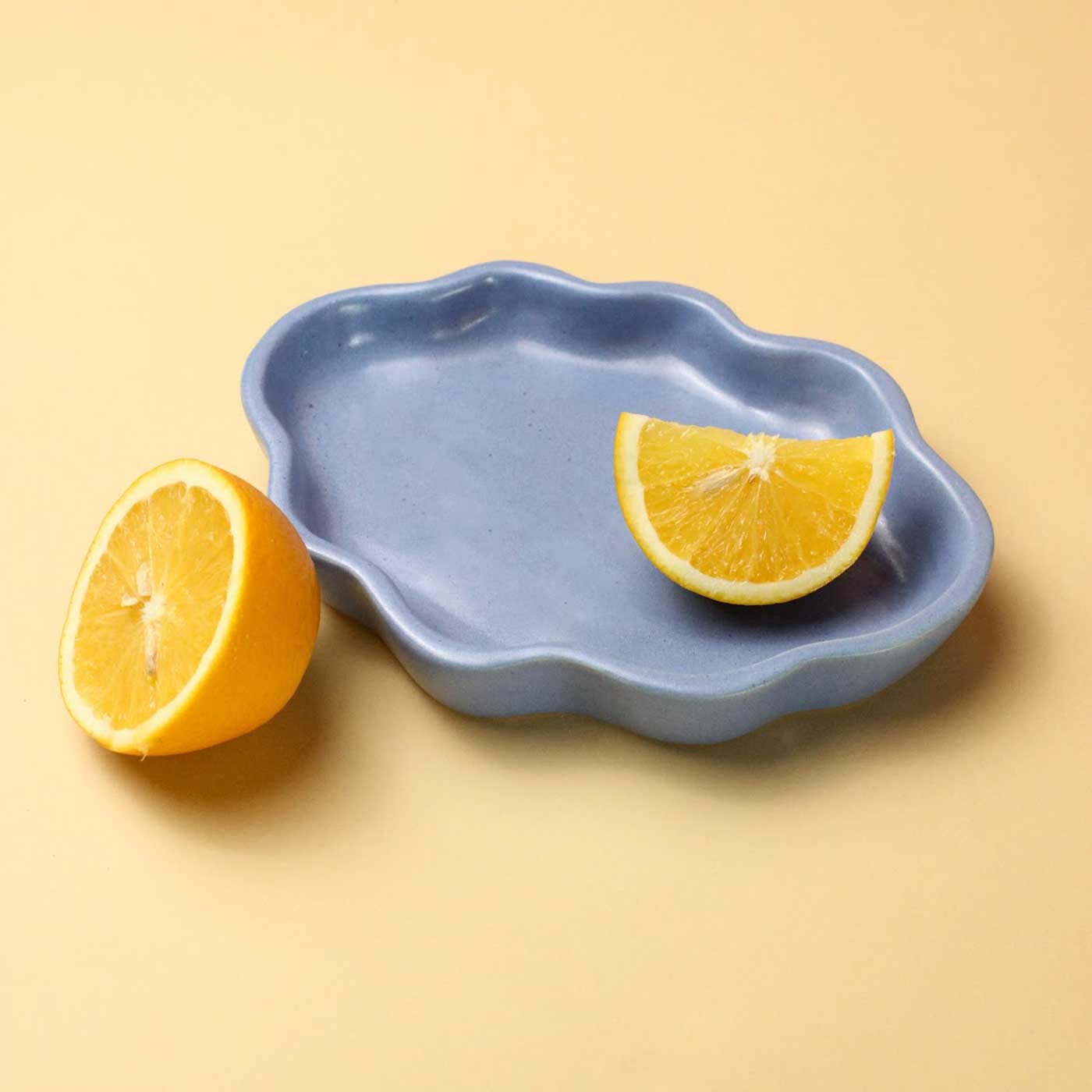Buy Handmade Blue Ceramic Cloud Plate Online On Zwende