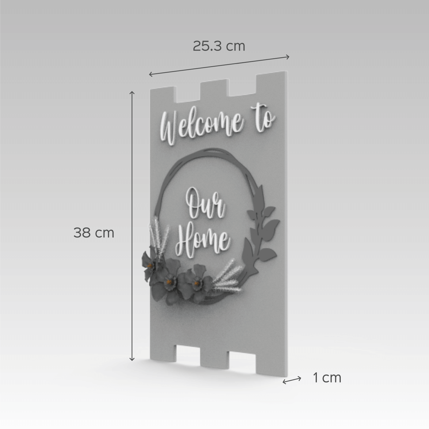 Buy Floral Wreath Nameboard Online On Zwende