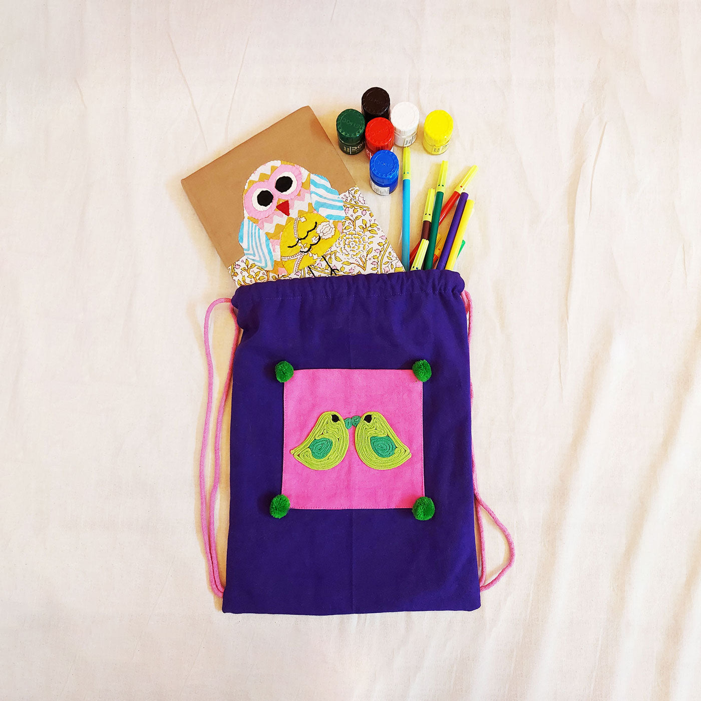 Buy Embroidered Kid's Animal Theme Backpack for School & Trips Online ...