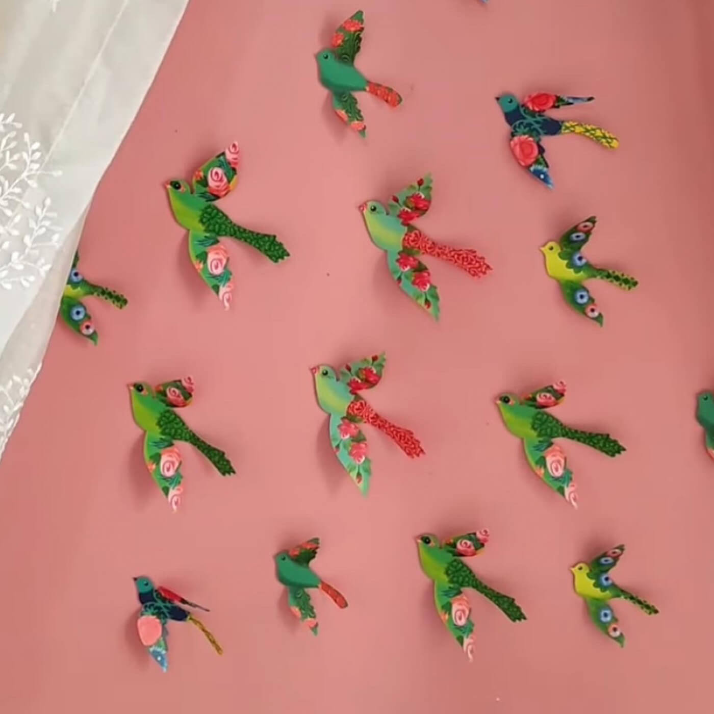 Buy Paper Birds Wall Decor - Set of 24 Online On Zwende