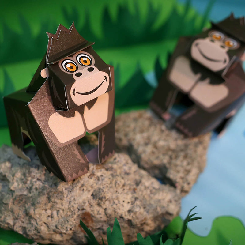 Mini Endangered Animals Paper Craft DIY Kit - Set of 6 – Zwende