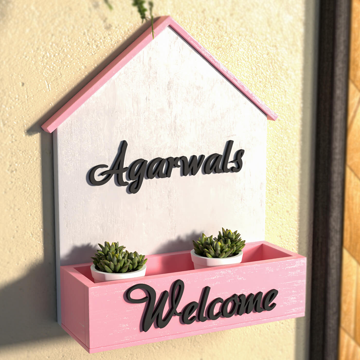 Buy House Shaped Planter Nameboard Online On Zwende