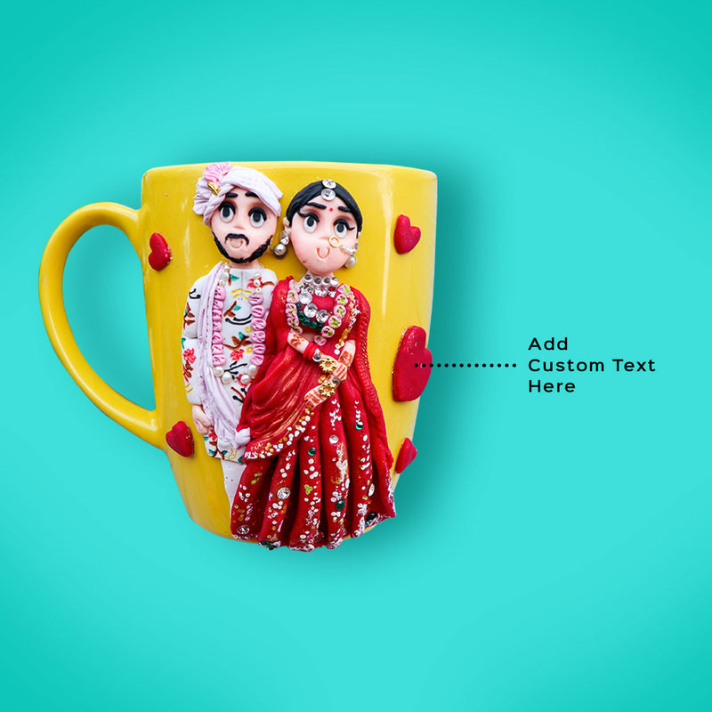 Wedding Couple Personalised Ceramic and Clay Mug – Zwende