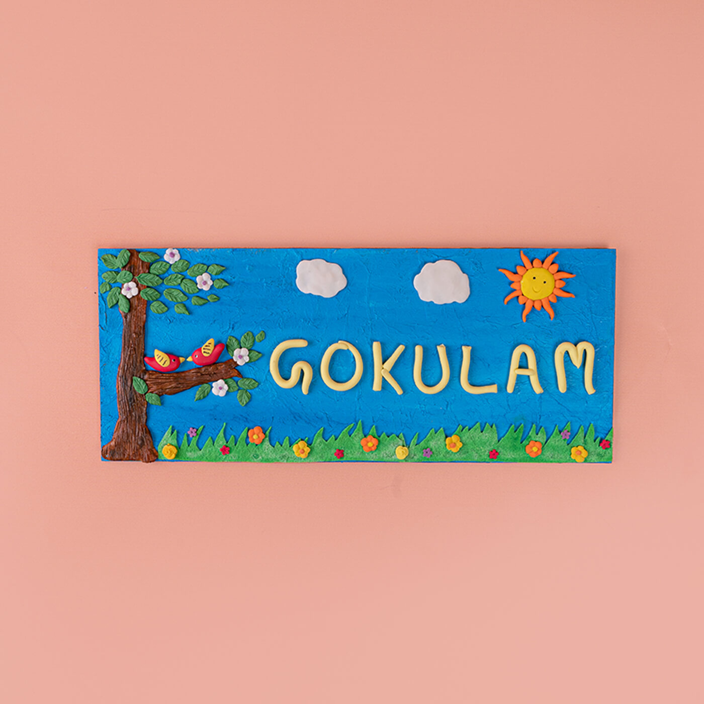 Buy Customised Clay Family Nameboard Online On Zwende