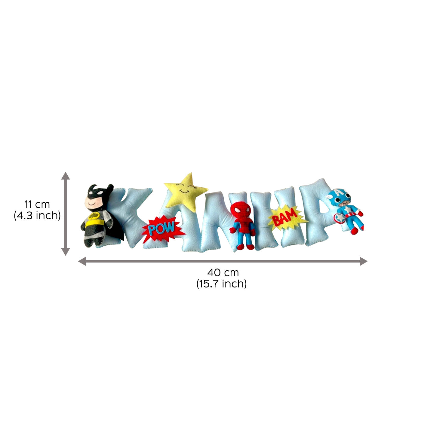 Buy Handmade Personalized Felt Kids Bunting - Superheroes Online On Zwende