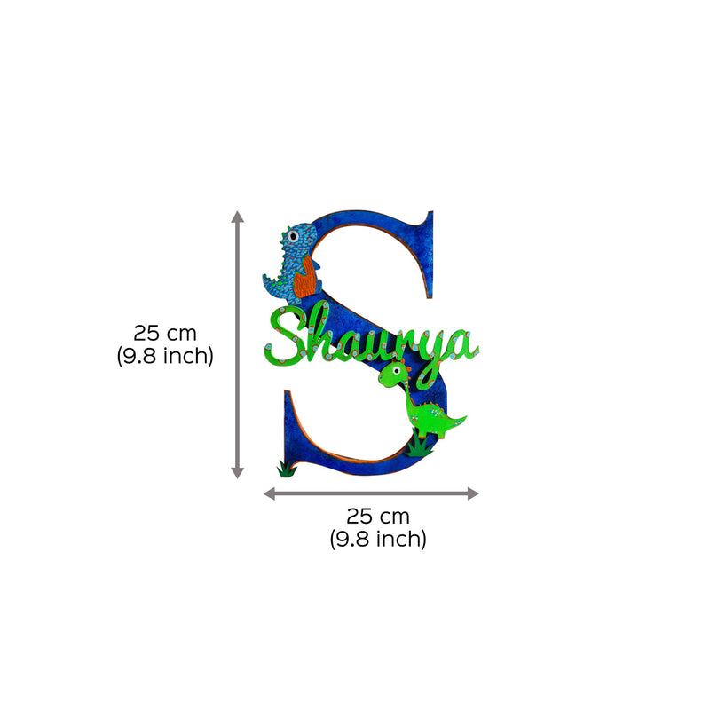 Dinosaurs Themed Monogram Kids Name Plate – Zwende