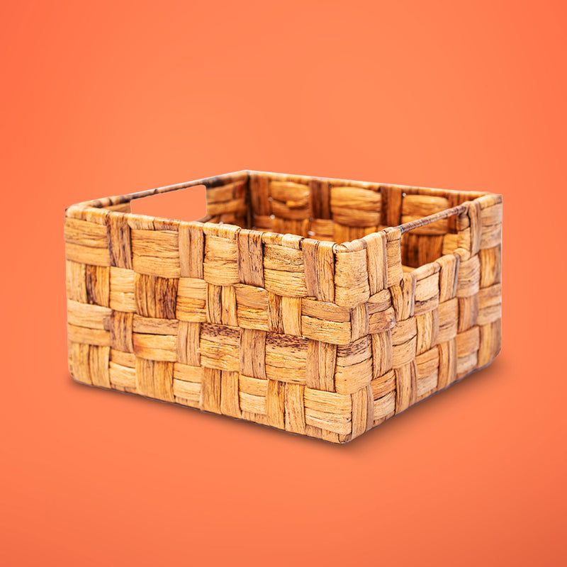 Double Checks Natural Water Hyacinth Basket – Zwende