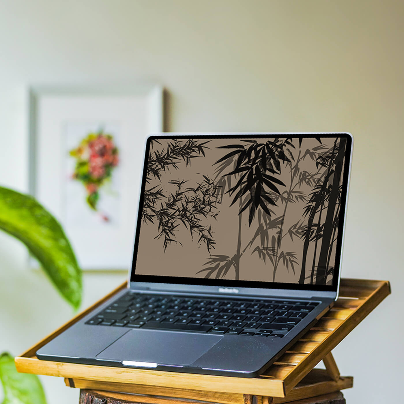 Buy Foldable Bamboo Laptop Stand Online On Zwende