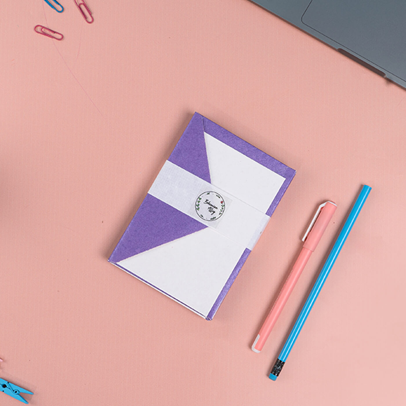 Buy Handmade Paper Envelopes With Cards, Pack of 10 Online On Zwende