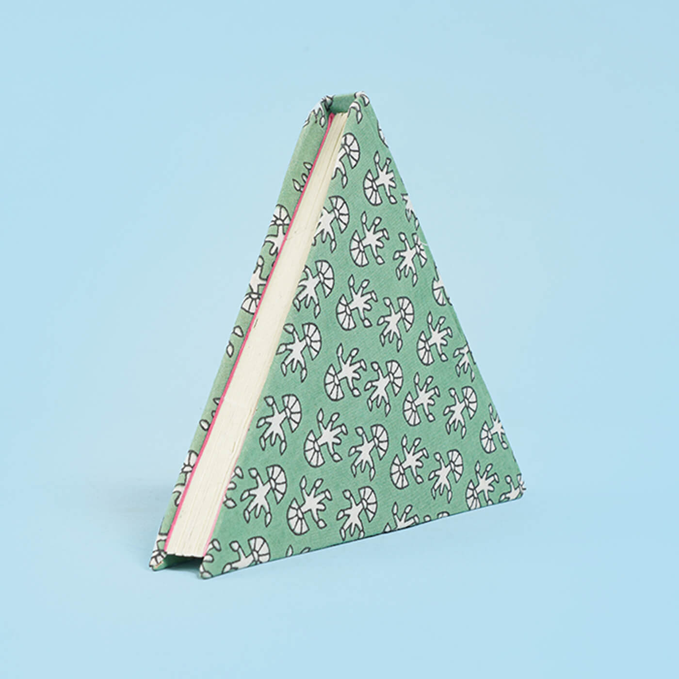 Buy Triangle Diary with Handblock Pastel Prints - Set of 2 Online On Zwende
