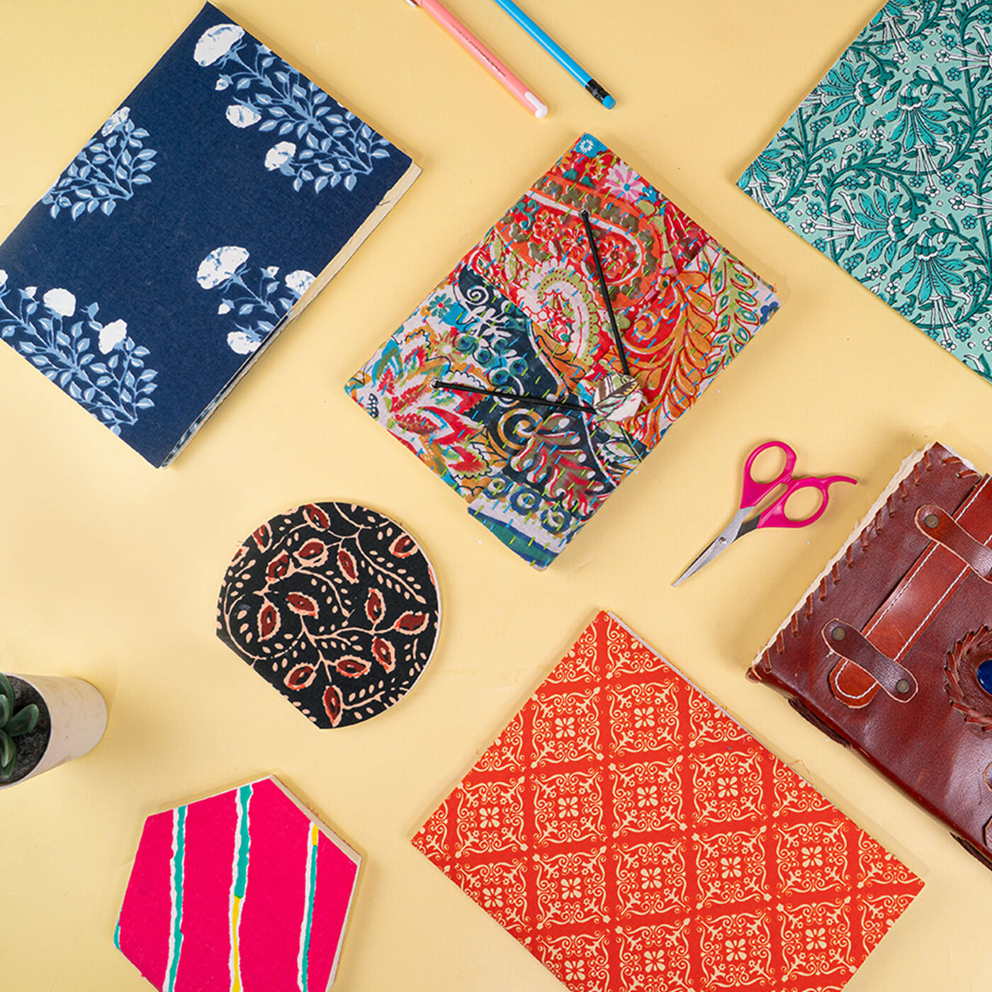 Buy Recycled DIY Khadi Diary with Handmade Paper Online On Zwende