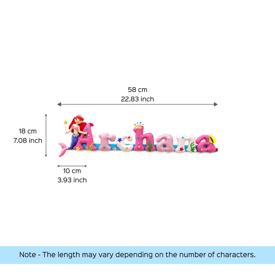 Buy Handcrafted Personalized Little Mermaid Felt Nameplate for Kids ...