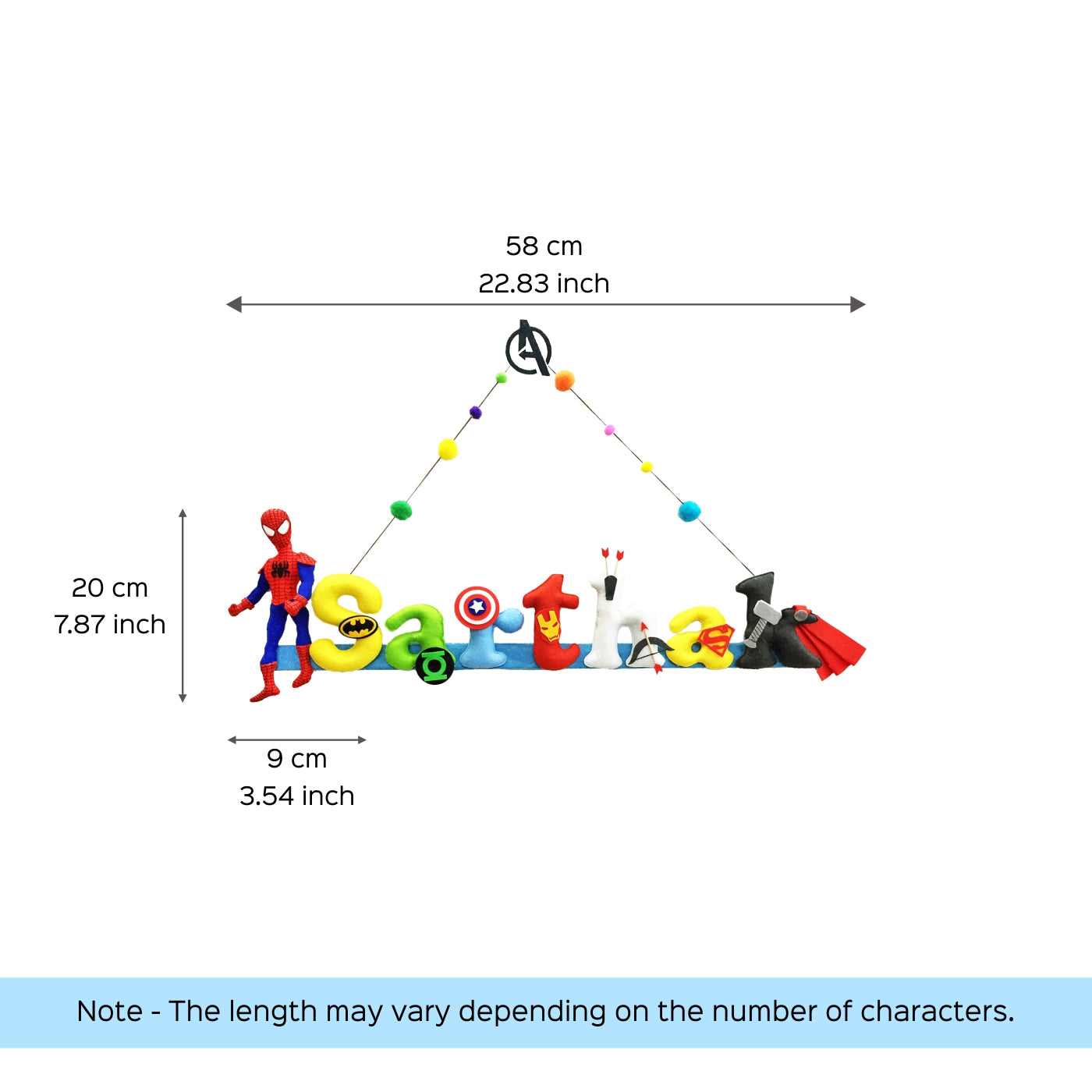 Buy Handcrafted Personalized Spiderman Avenger Felt Nameplate for Kids ...