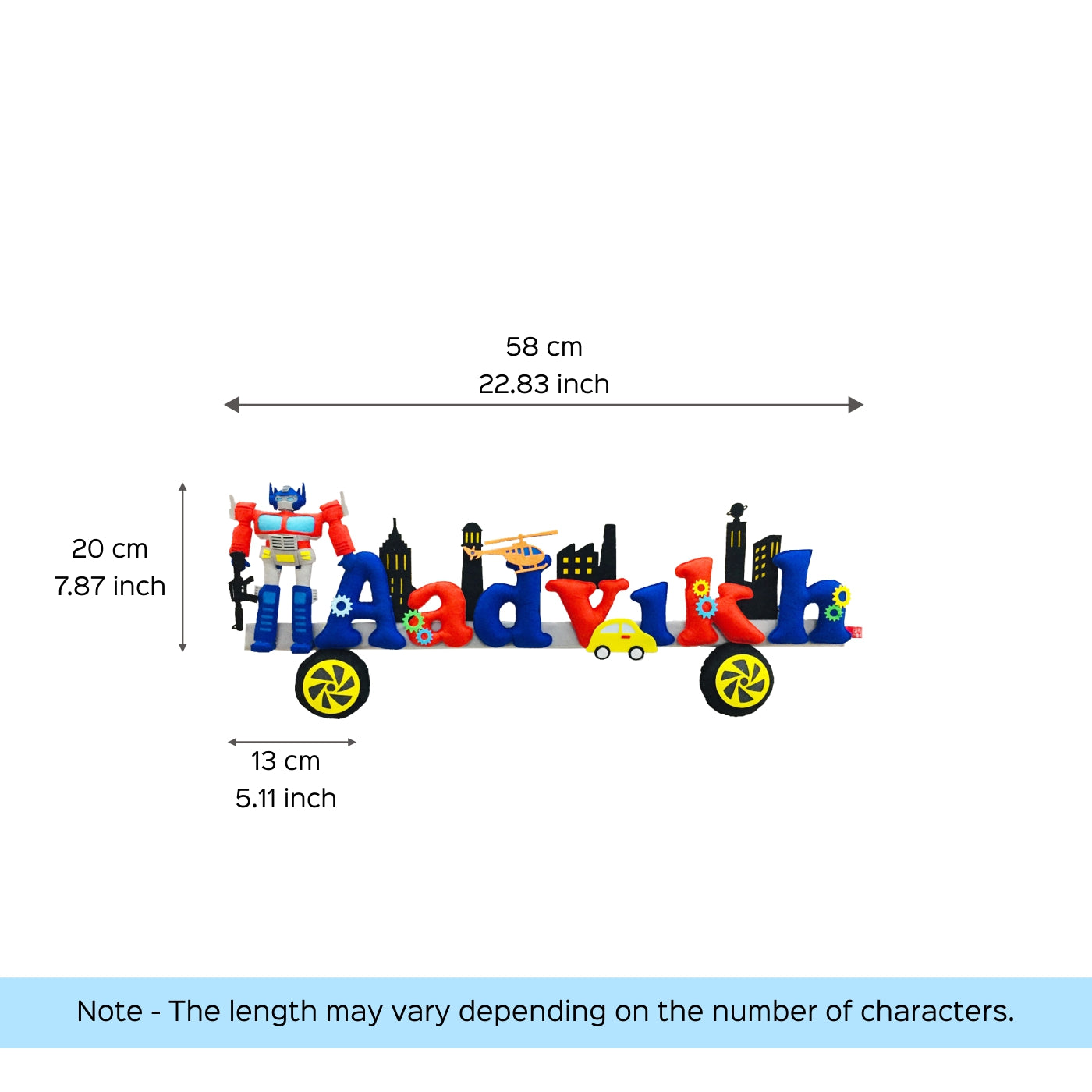 Buy Handcrafted Personalized Optimus Prime Felt Nameplate for Kids ...