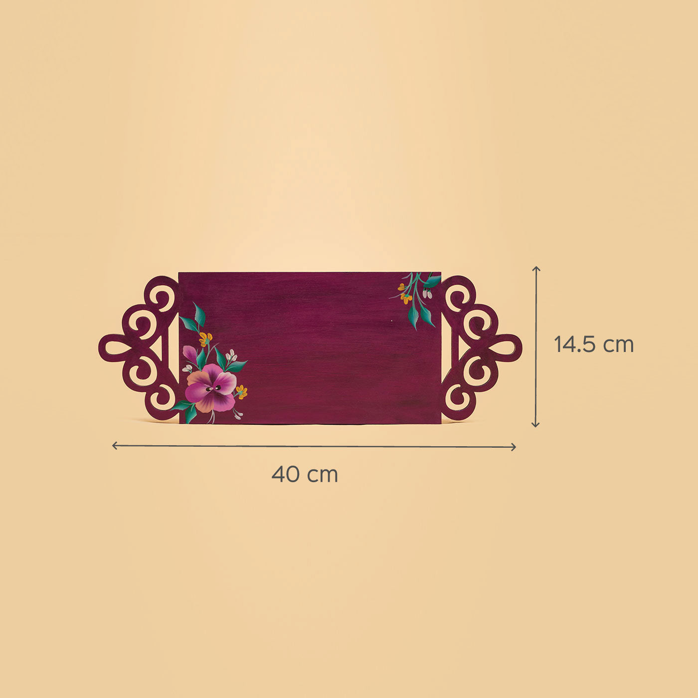 Buy Handpainted Rectangular One Stroke Art Nameboard - Maroon Online On ...
