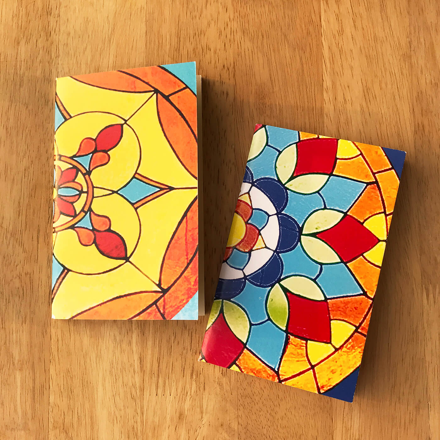 Buy Stained Glass Art Notebooks with Printed Cover - Set of 2 Online On ...