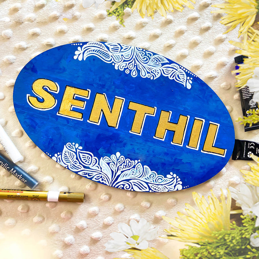 Buy Hand Painted Personalized Name Plate with Bold Calligraphy Online ...