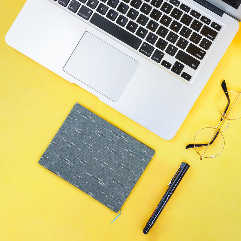 Dusty Blue Unruled Notebook – Zwende