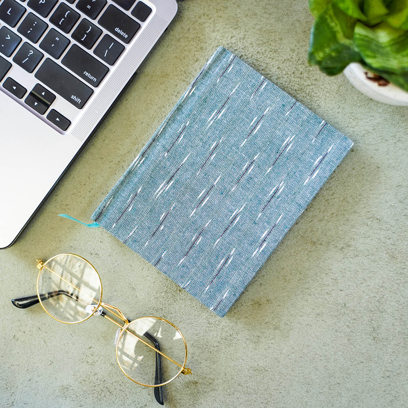 Buy Dusty Blue Unruled Notebook Online On Zwende