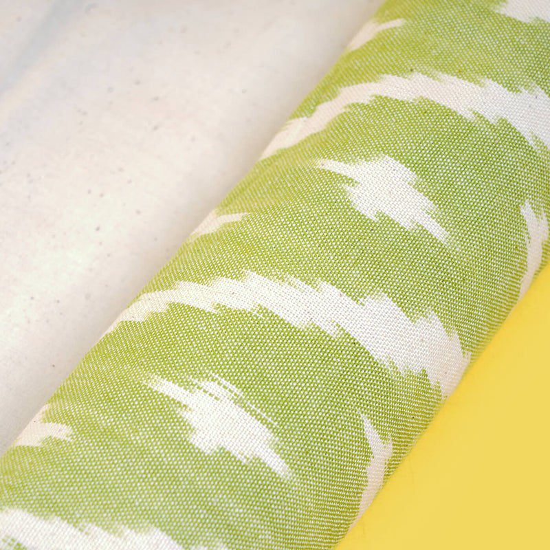Cotton Table Runner in Green Ikat – Zwende