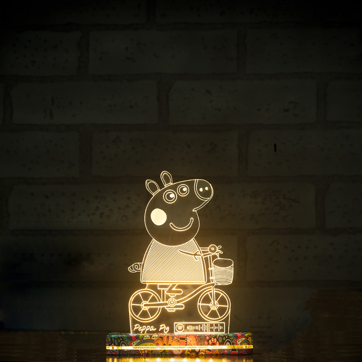 Buy 3D Illusion Rechargeable Peppa Pig LED Lamp Online On Zwende