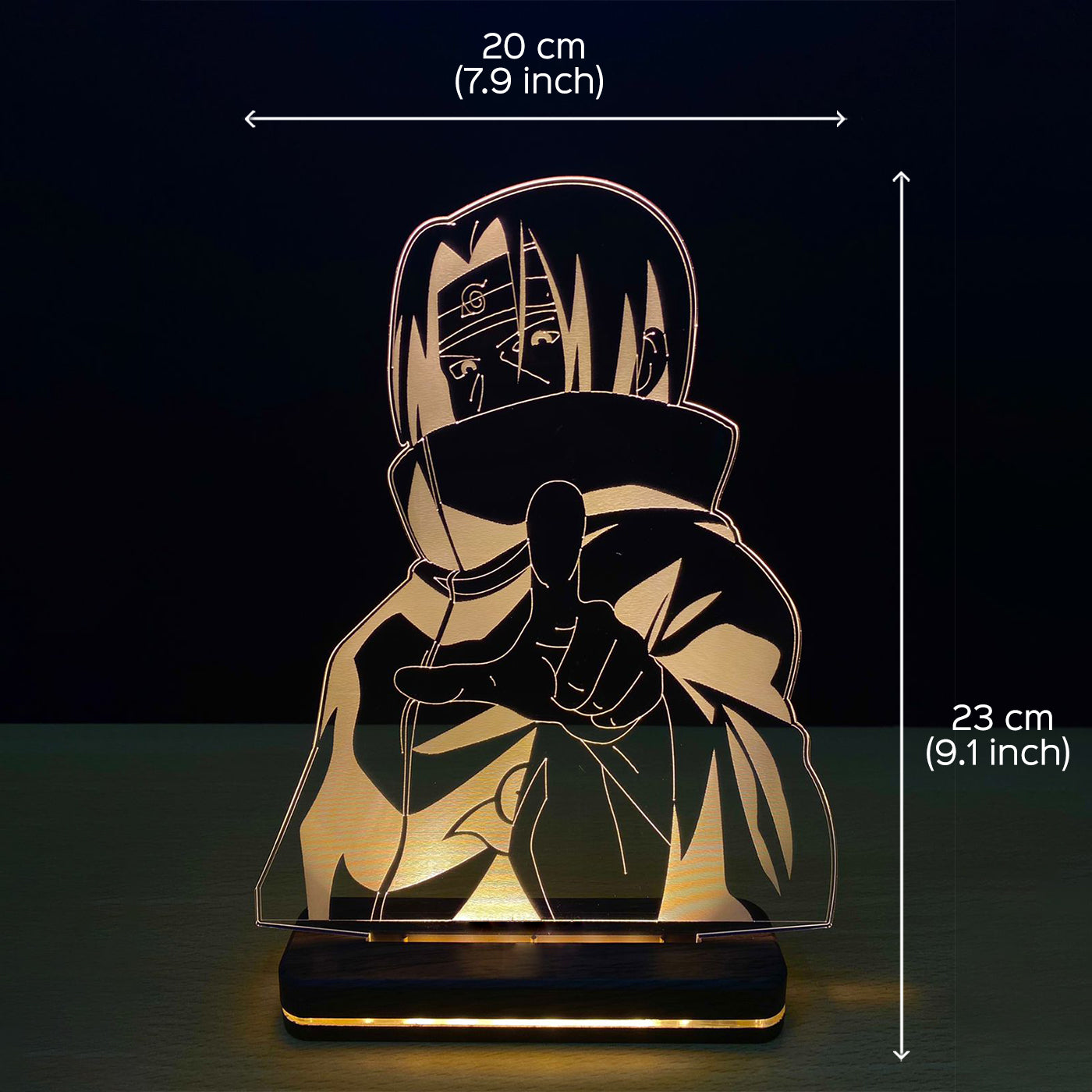 Buy 3D Illusion Itachi Uchiha Naruto Anime Rechargeable LED Lamp Online ...