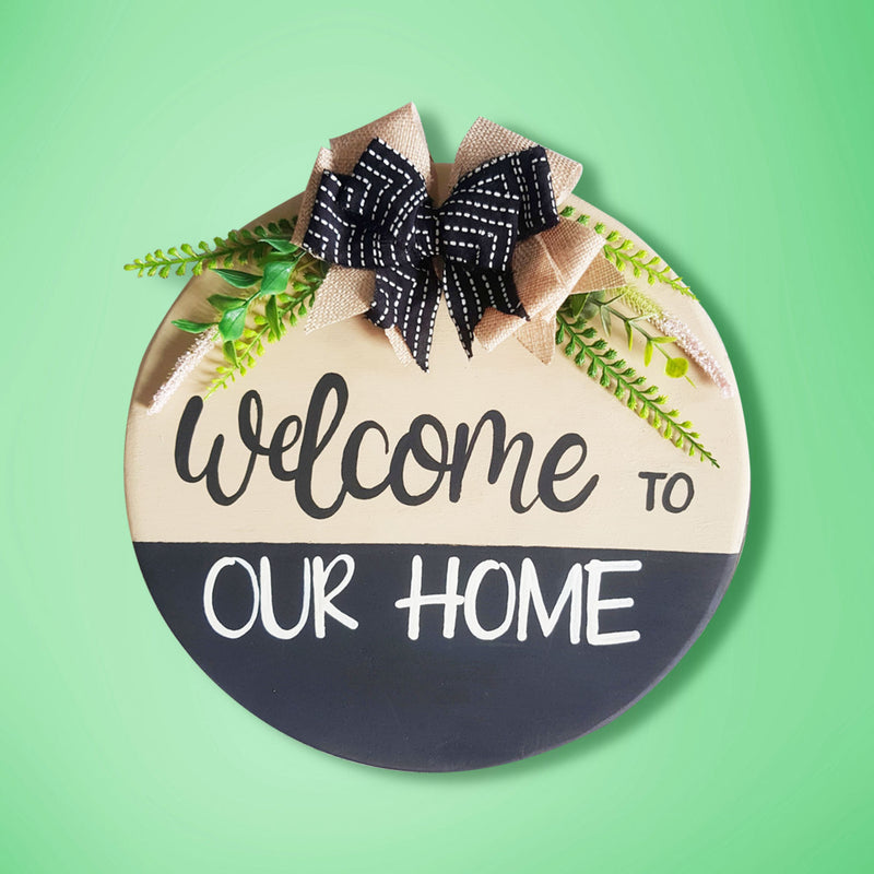 Round Welcome Sign Wall Decor – Zwende