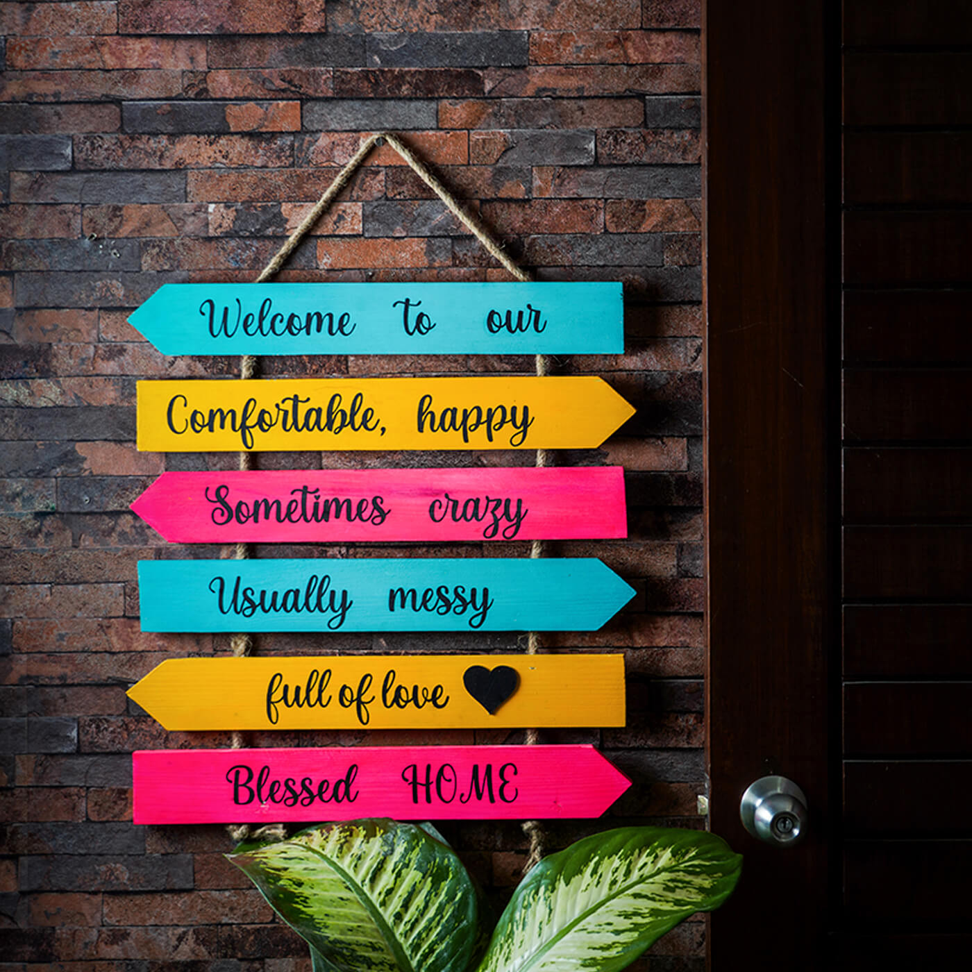Buy Hand-painted Welcome Board Online On Zwende