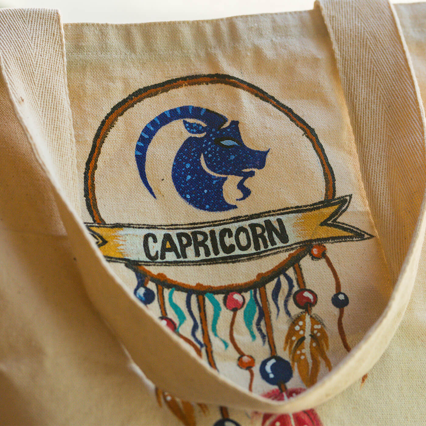 Buy Handpainted Zodiac Tote Bag Online On Zwende
