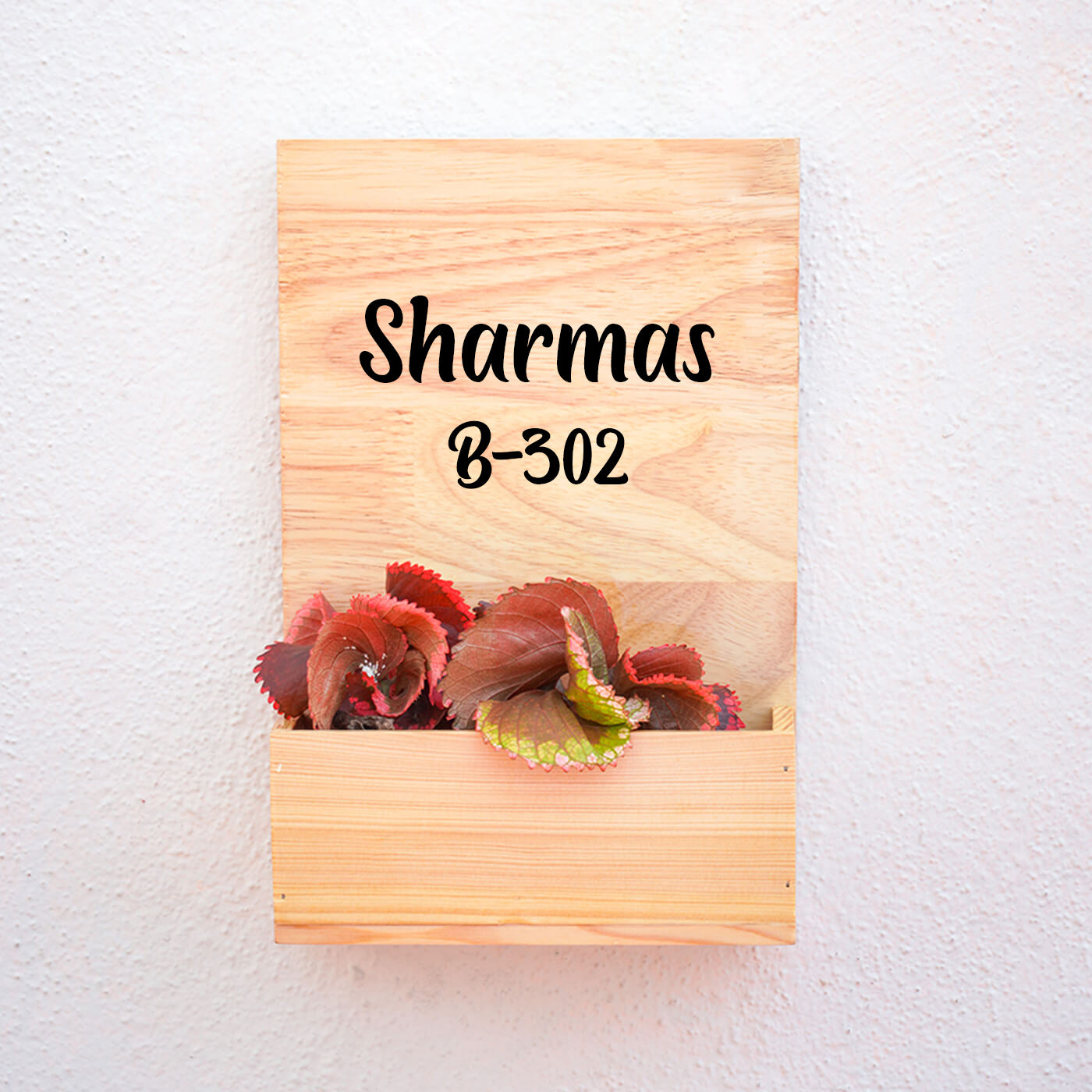Buy Hand painted Pine Wood Planter Nameboard - Family Name & House ...