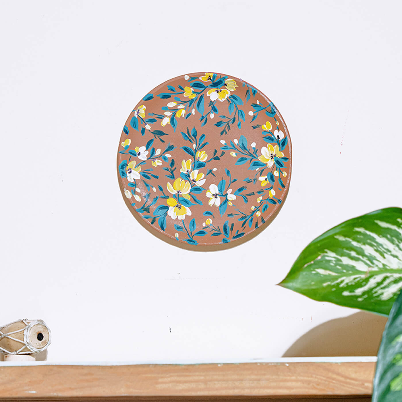 Buy Floral Art Wall Plate Online On Zwende