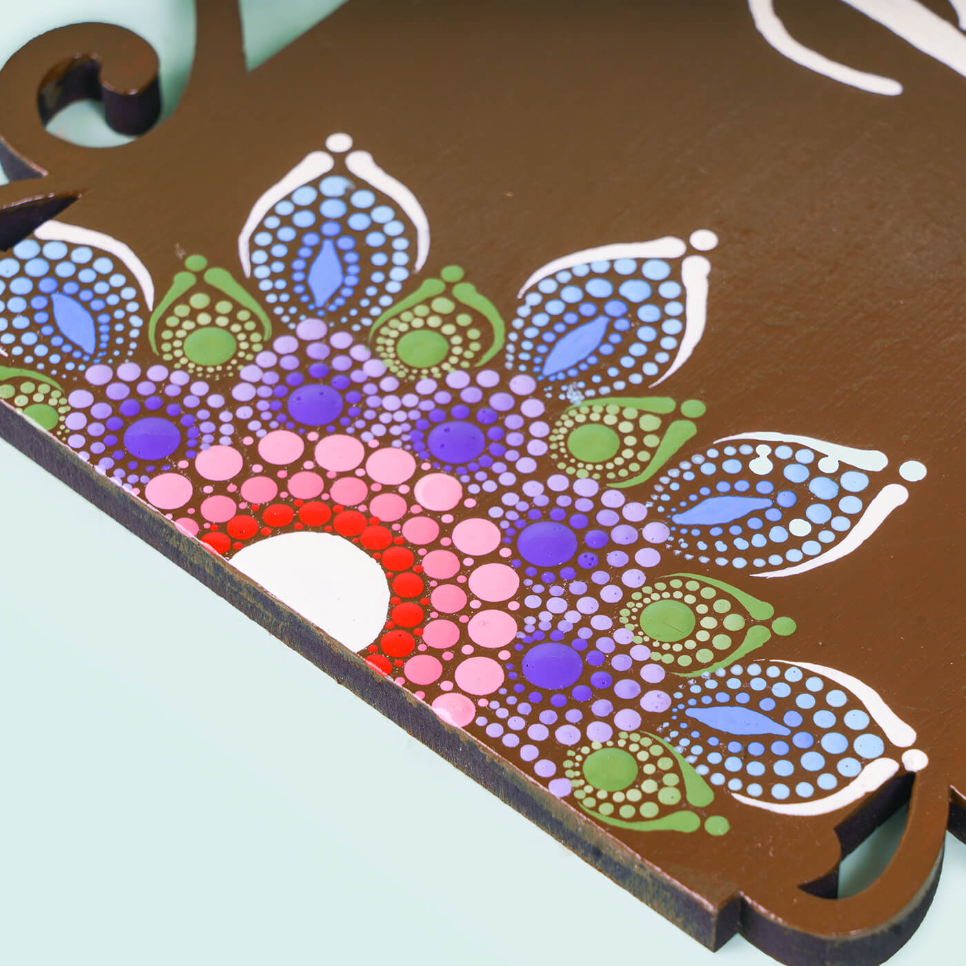 Buy Handpainted Rectangular Victorian Dot Art Nameplate for Family ...