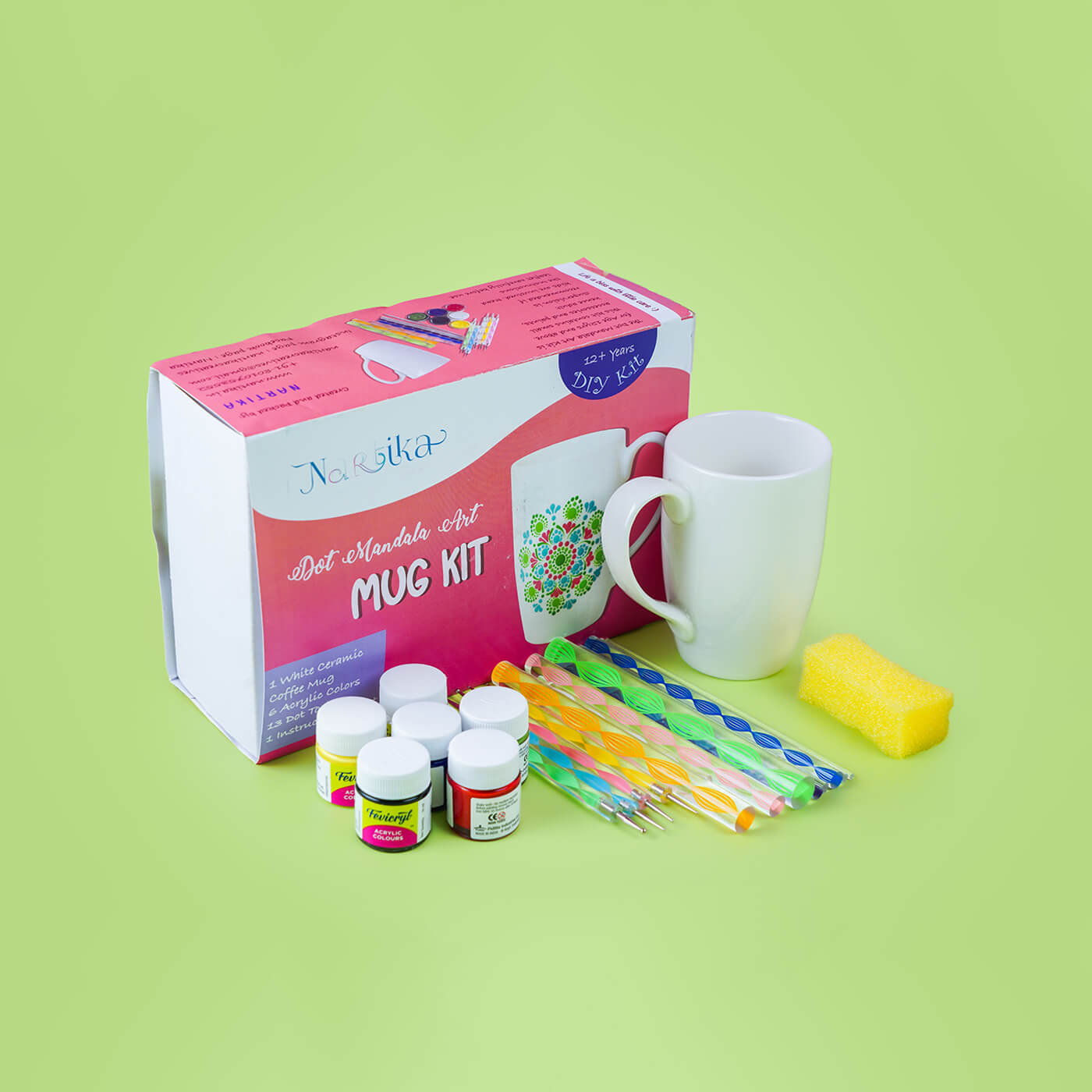 Buy All-Inclusive Dot Art Mug DIY Kit for Adults Online On Zwende