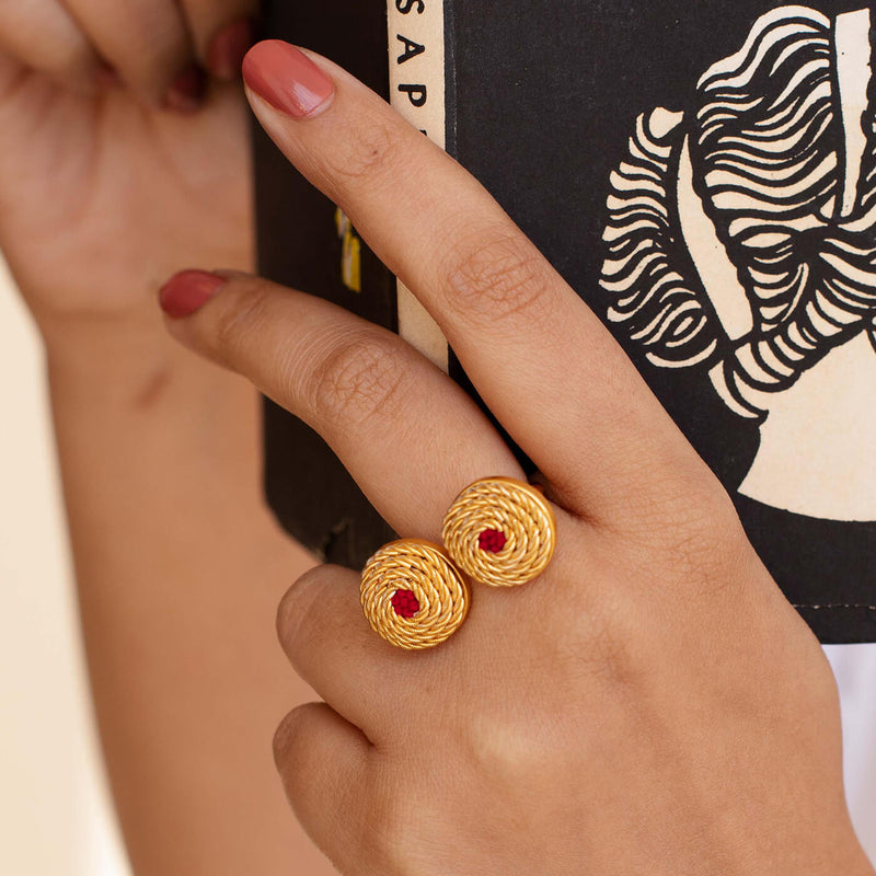 Embroidered Oriana Double Ring – Zwende