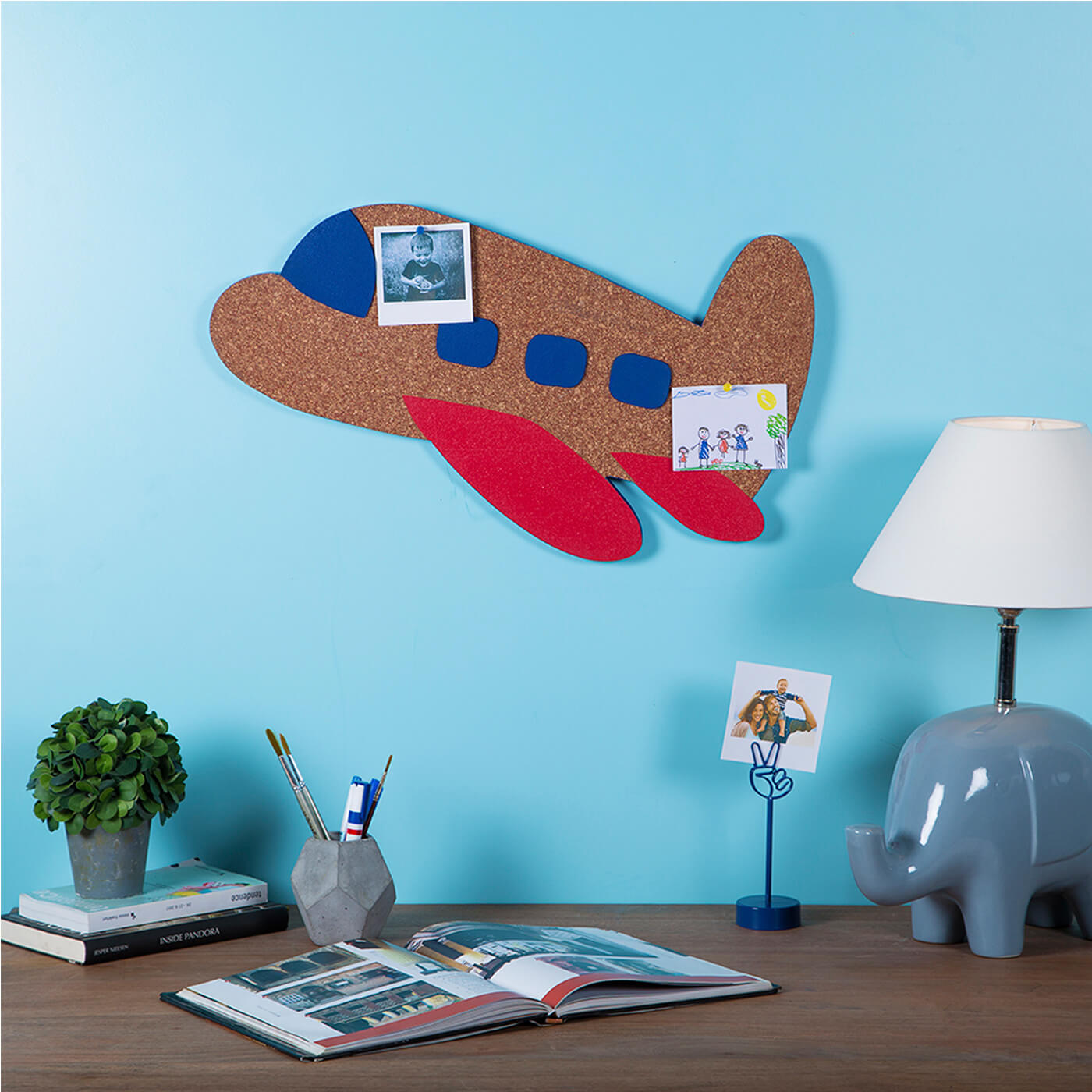Buy Aeroplane Cork Pinboard for Kids Online On Zwende