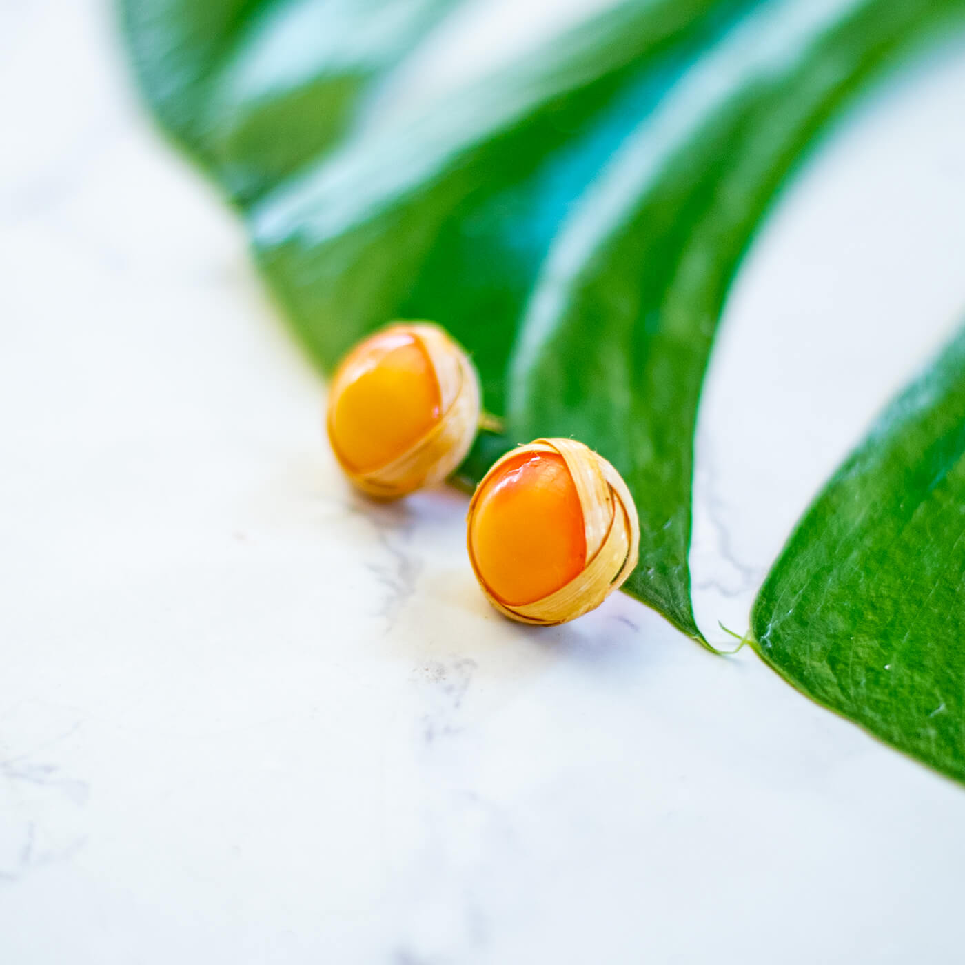 Buy Butti Bamboo Studs - Sunny Yellow Online On Zwende