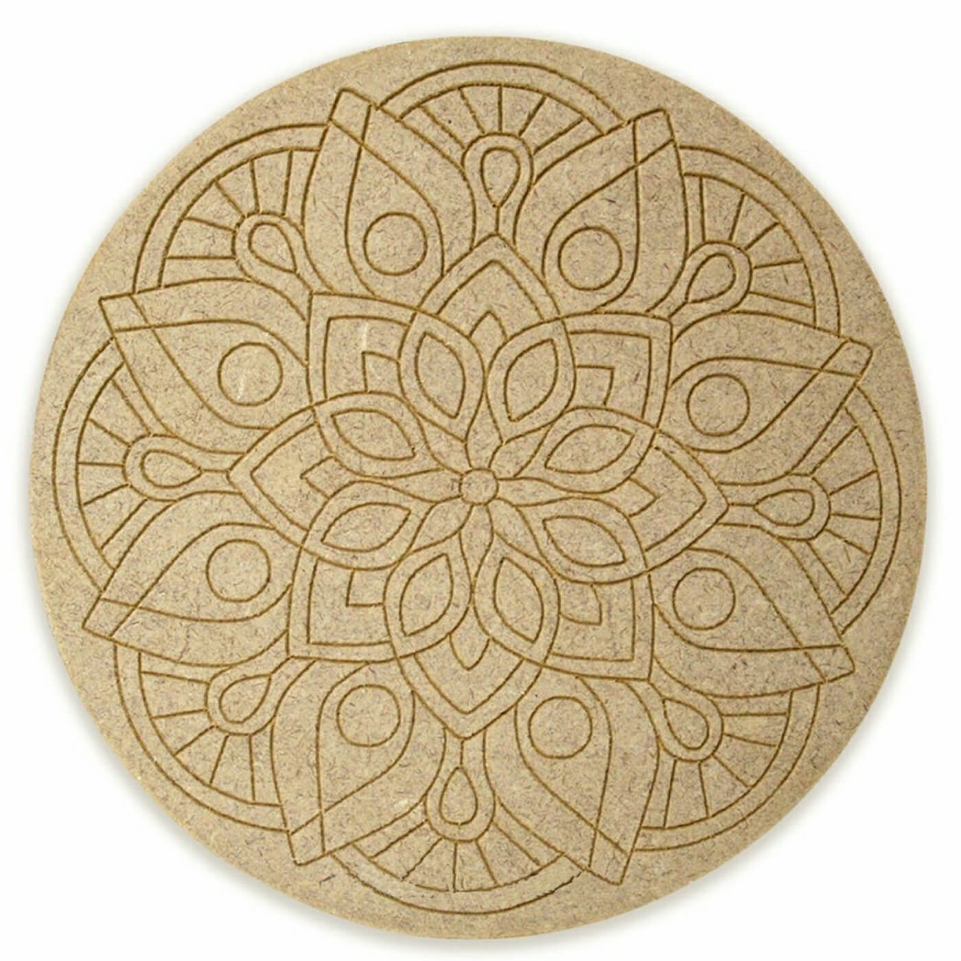Buy Ready to Paint MDF Engraved Mandala Base - 1114 Online On Zwende