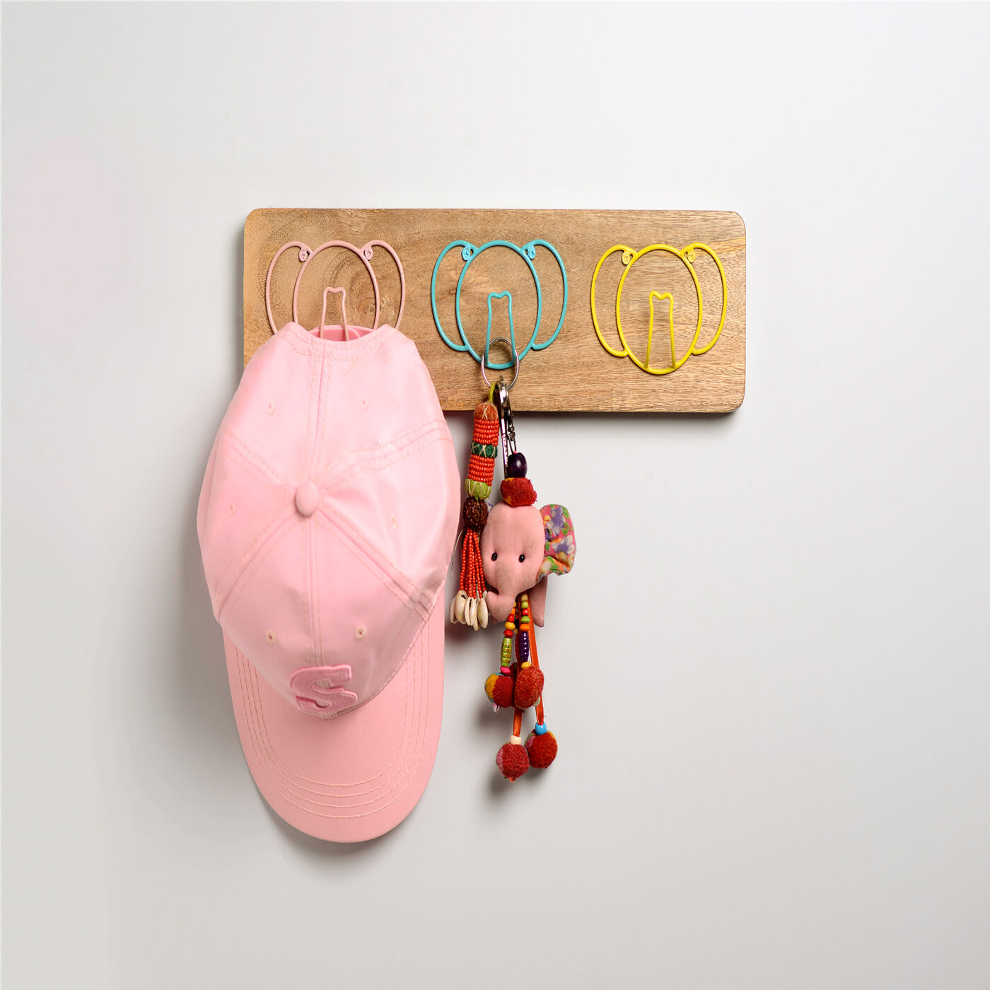 Buy Handmade Wood Elephant Hook for Kids' Room Online On Zwende