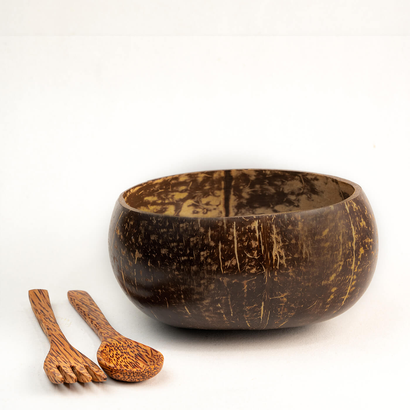Buy Handcrafted Coconut Wood Serveware - Set of 3 Online On Zwende
