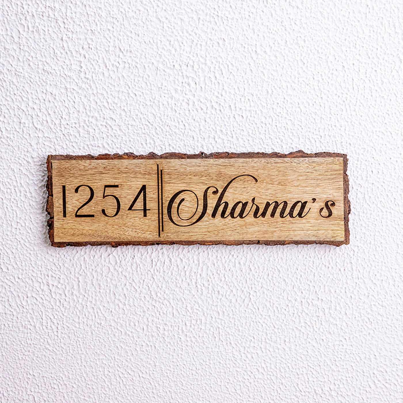 Buy Handcrafted Mango Wood Personalized Name Plate For Family Online On ...