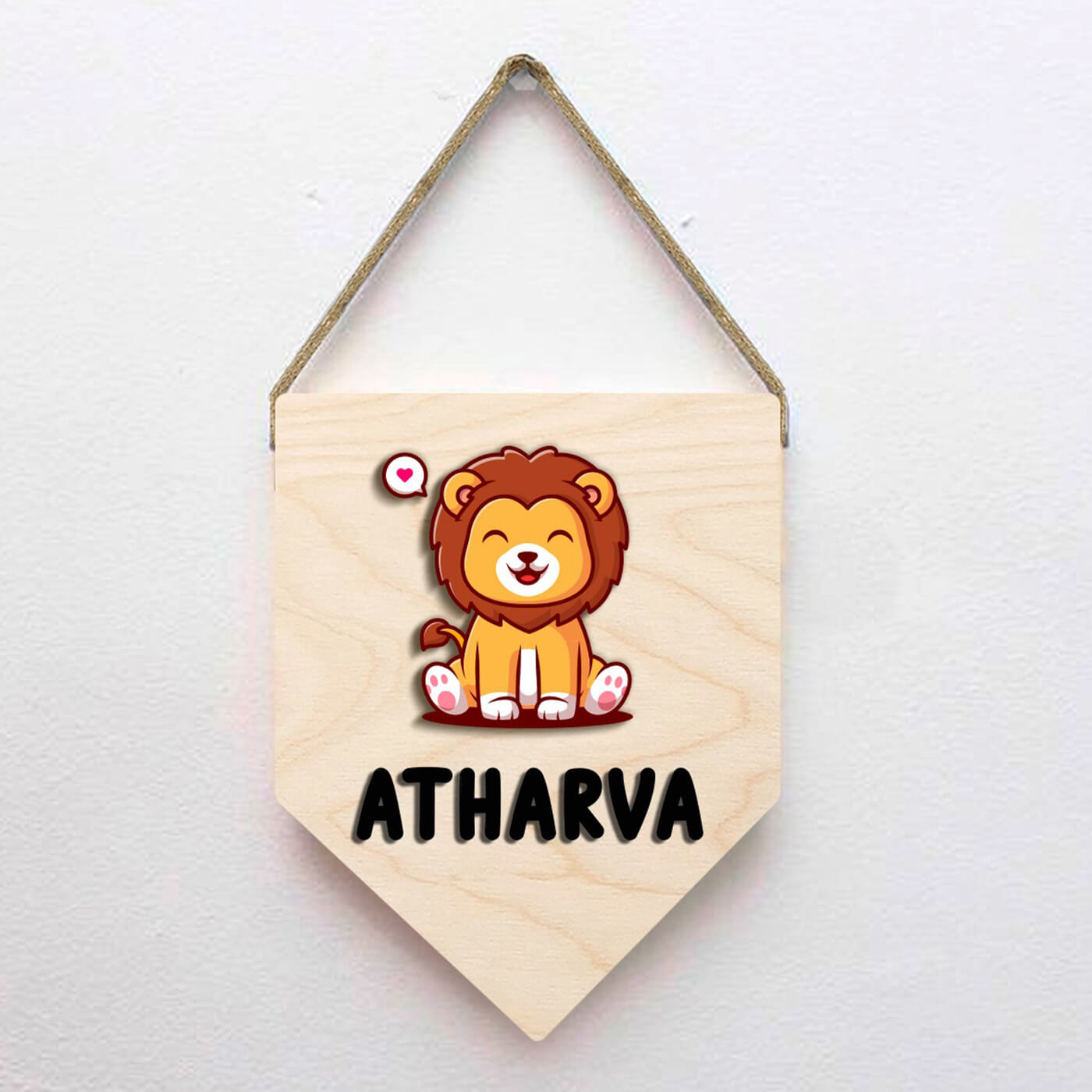 Buy Kids Lion Themed 3D Name Plate Online On Zwende