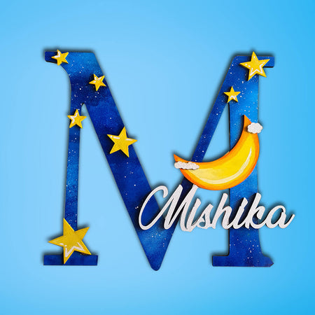Buy Starry Night Monogram Nameboard for Kids Online On Zwende